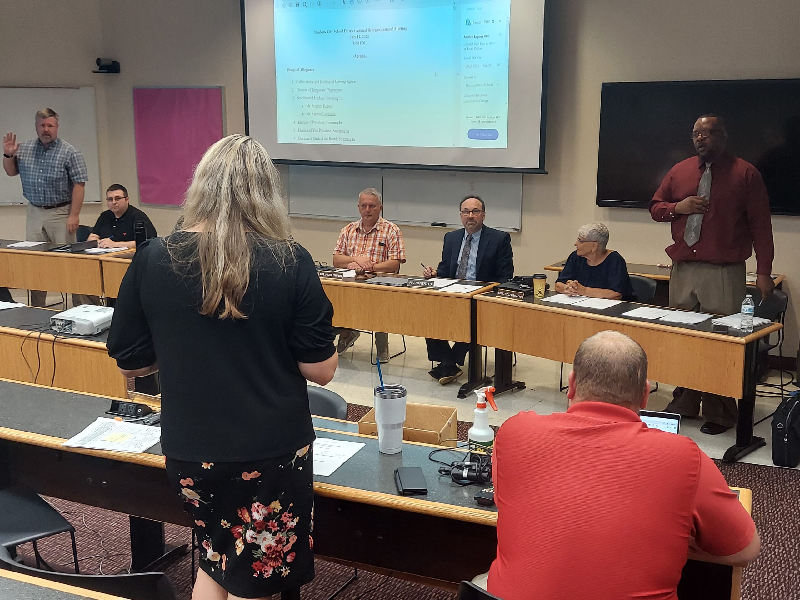 Dunkirk school board swears in 2 | News, Sports, Jobs - Observer Today